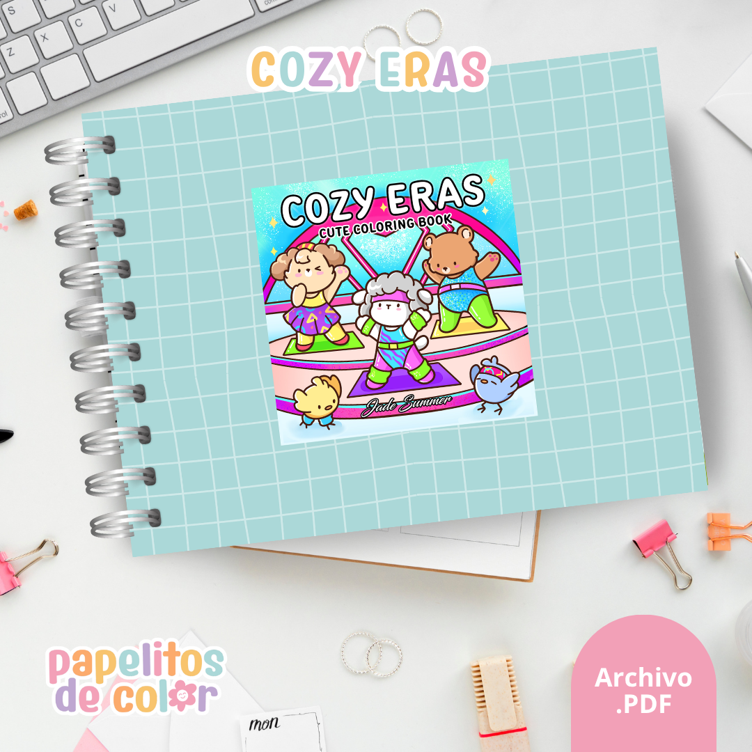 🤎🎨Libro para pintar Cozy Eras 🕰️🕯️ | Papelitos de color