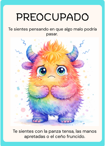 Tarjetas de Emociones para Niños – Mini Monsters Emocionales (20 ...