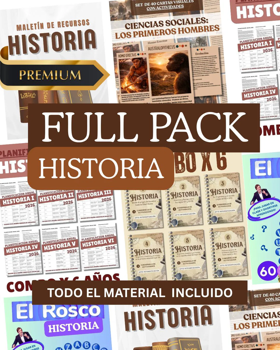 FULL PACK DE HISTORIA- TODO EL MATERIAL INCLUIDO | TU TIENDA EDUCATIVA