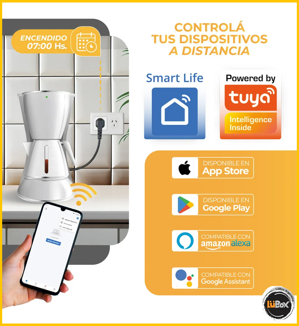 Toma Enchufe Inteligente Wifi Smart Timer Domotica 10a INOLUX | Lubox ...